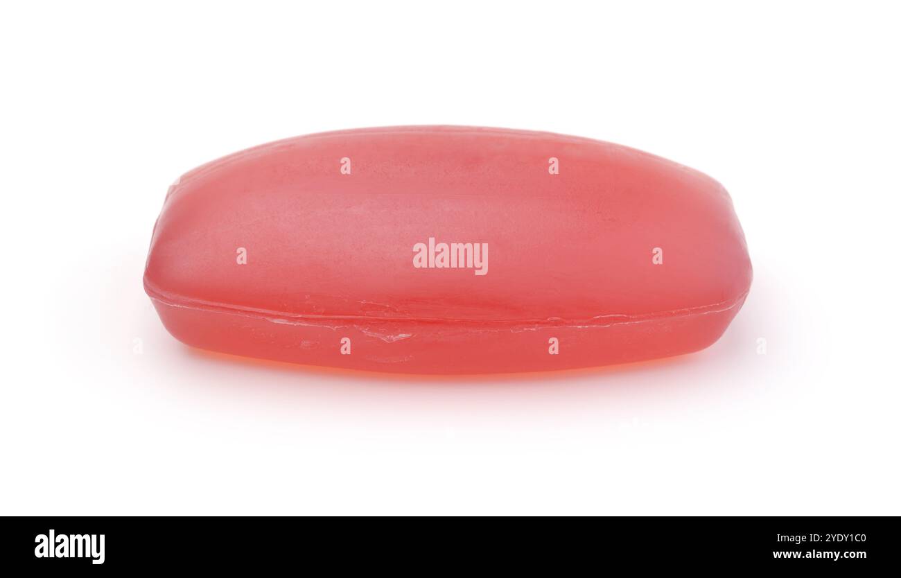 A whole bar of red soap isolated on white Stock Photo - Alamy