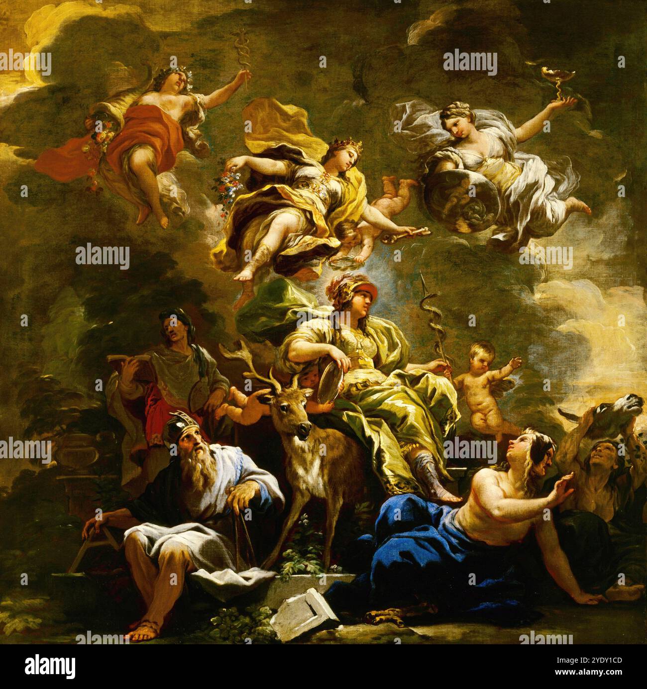 Allegory of Prudence, painting made by Luca Giordano (Italian, 1634 ...