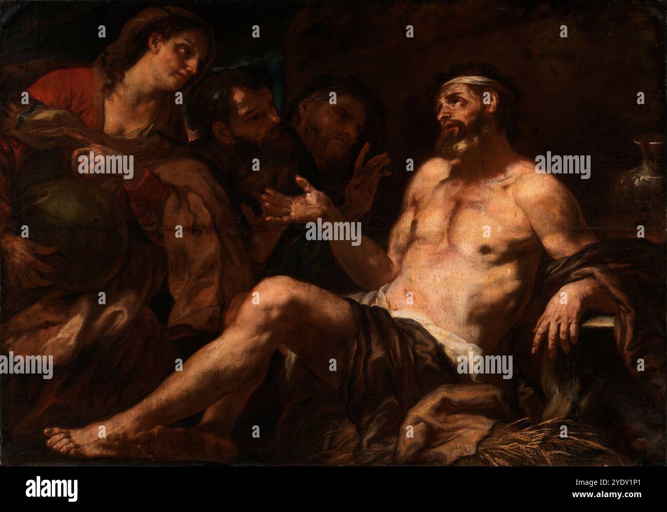 Job and His Comforters, painting made by Luca Giordano (Italian, 1634 ...