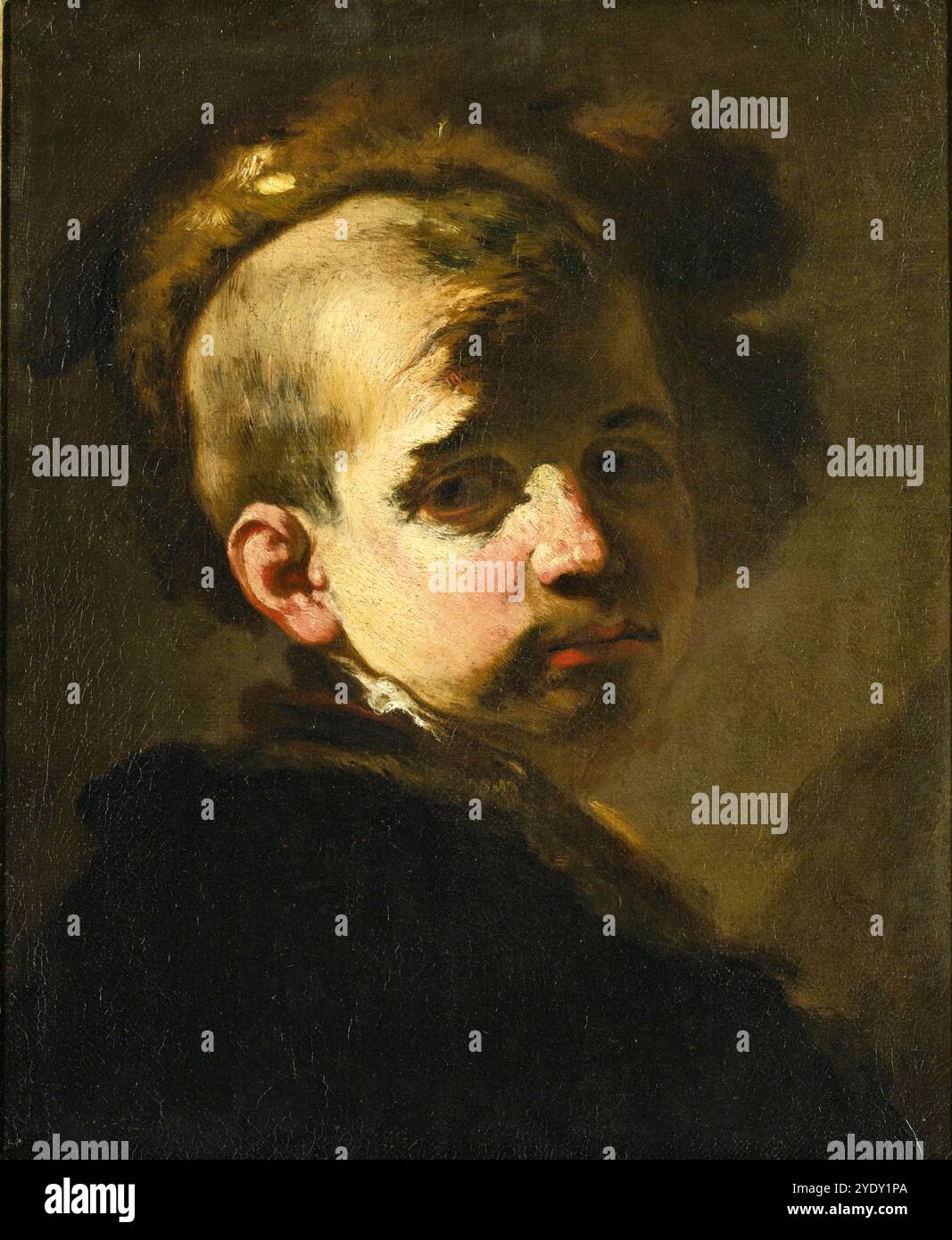 Portrait of a Boy in a Fur Hat, painting made by Luca Giordano (Italian ...
