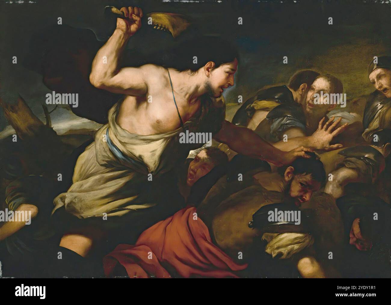 Samson Slaying The Philistines, painting made by Luca Giordano (Italian ...