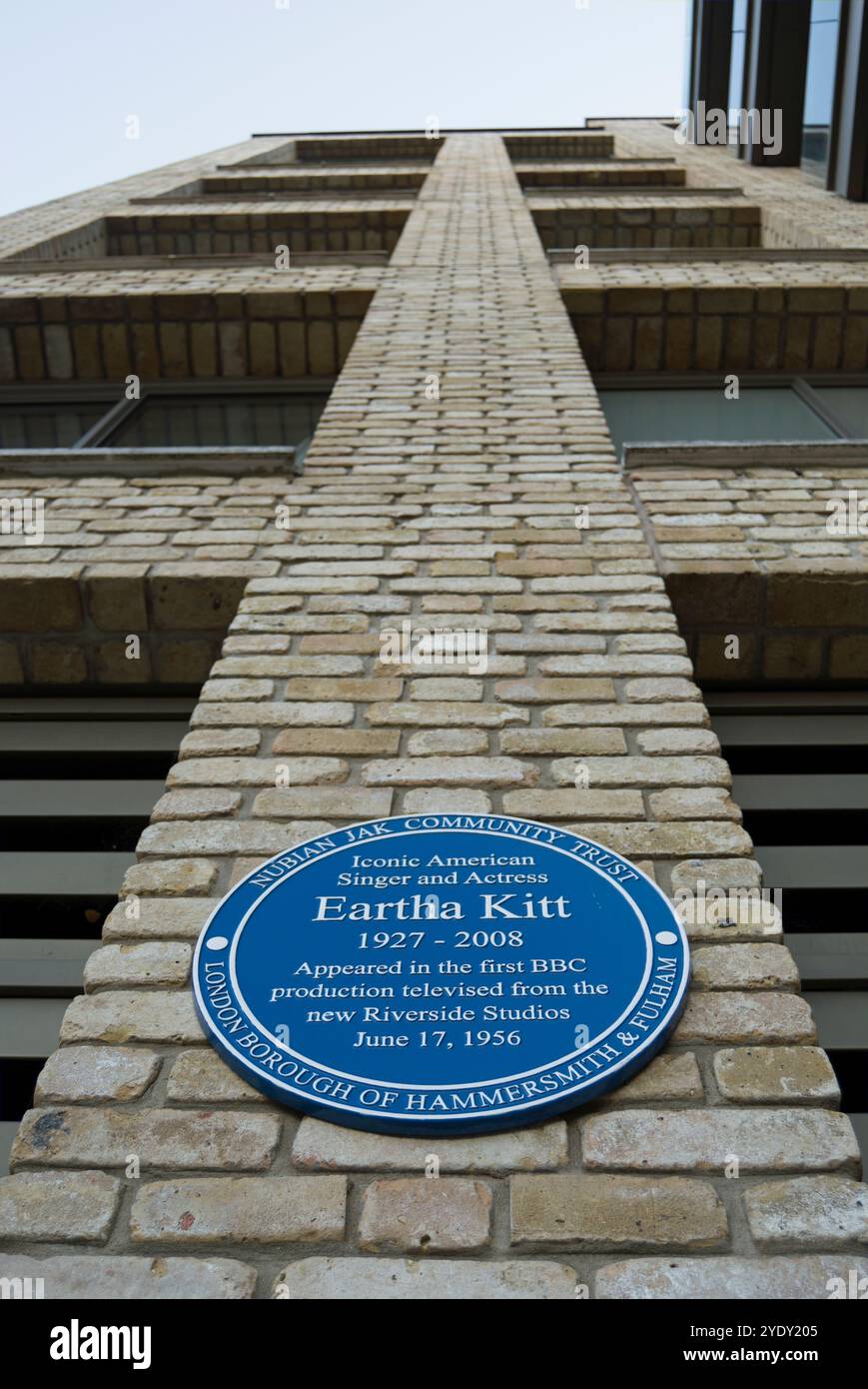 blue plaque at riverside studios, hammersmith, london, marking the 1956 ...