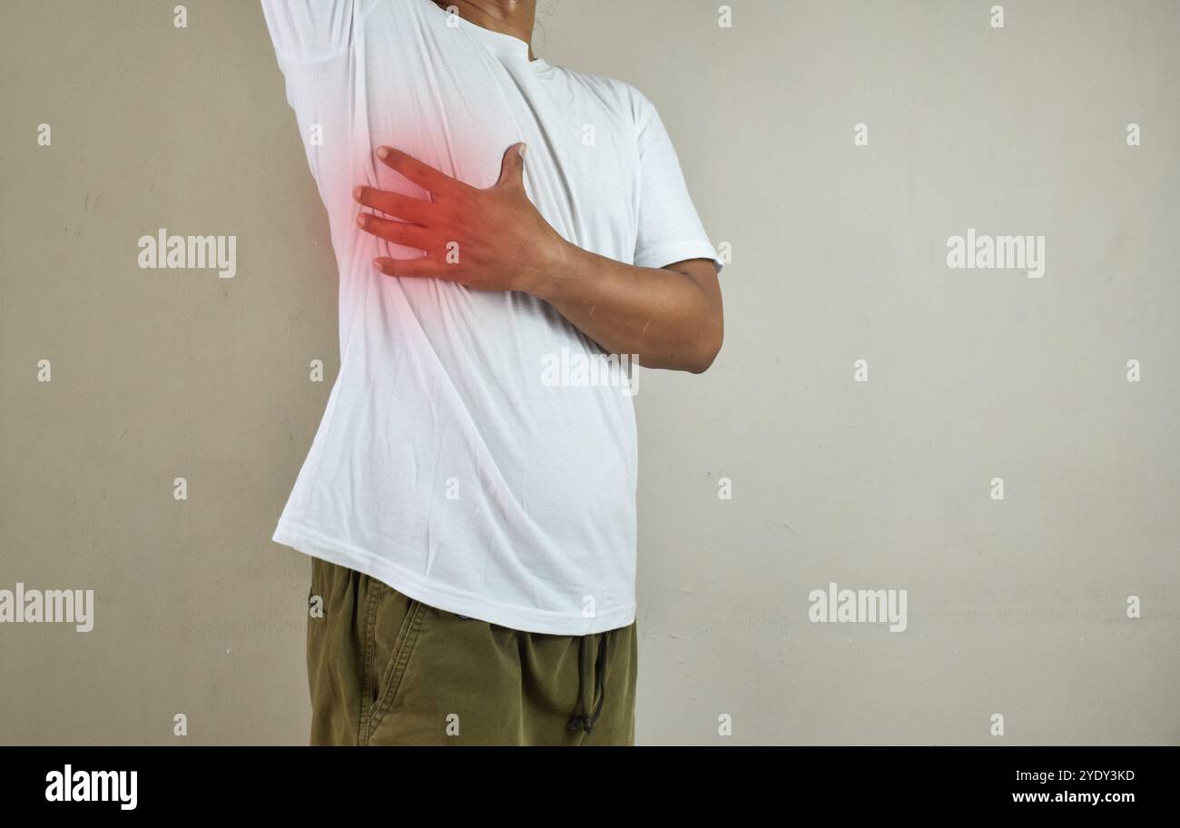 Man scratch the itch with hand, arm, itching,health care concept Stock ...