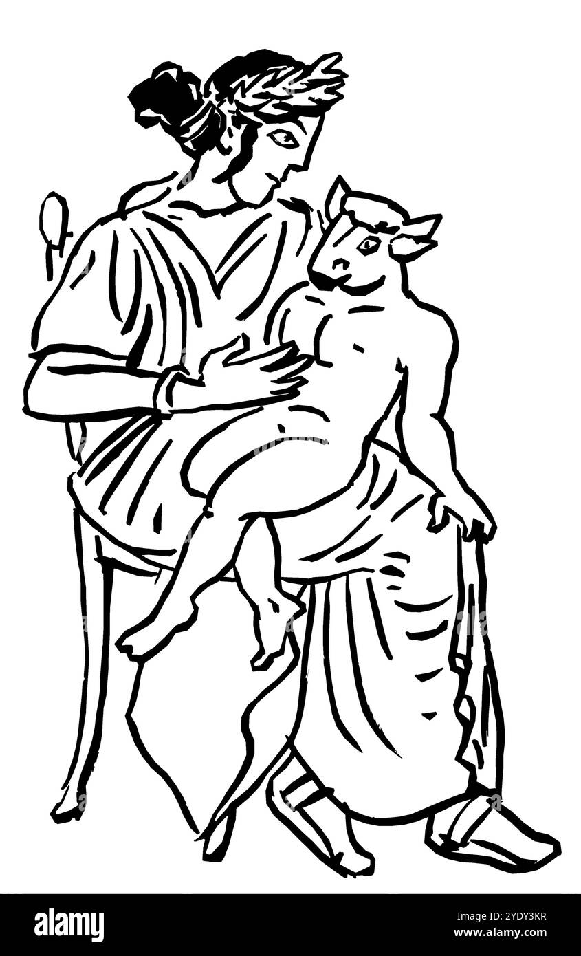 Minotaur greek vase hi-res stock photography and images - Alamy