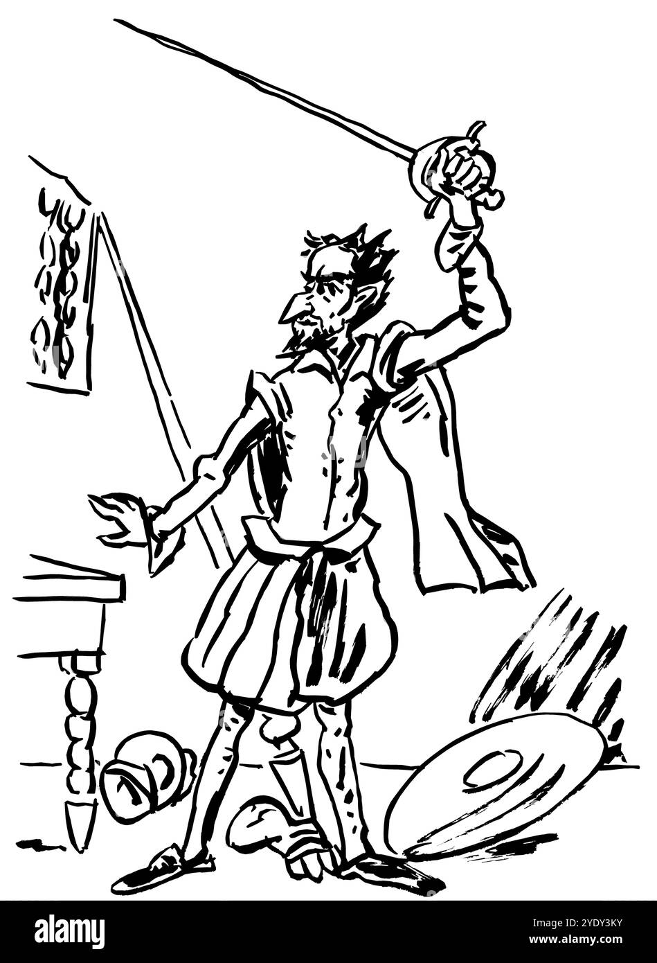 Don Quichotte illustration Stock Photo - Alamy
