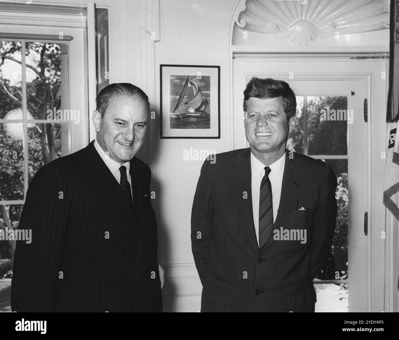 U.S. President John F. Kennedy meeting with Foreign Minister of Spain ...