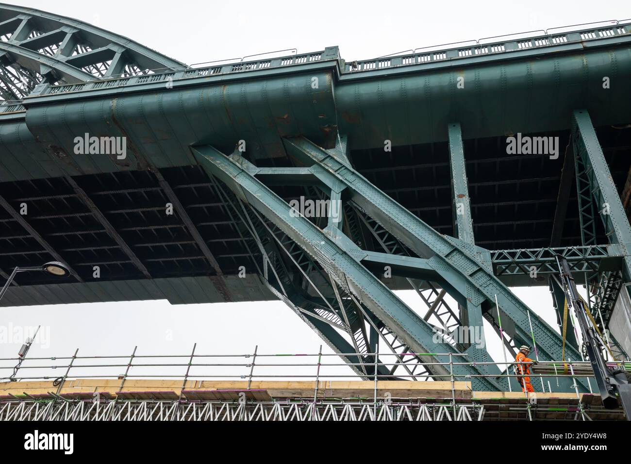 Repair work on the iconic Tyne Bridge in Newcastle upon Tyne, UK Stock ...