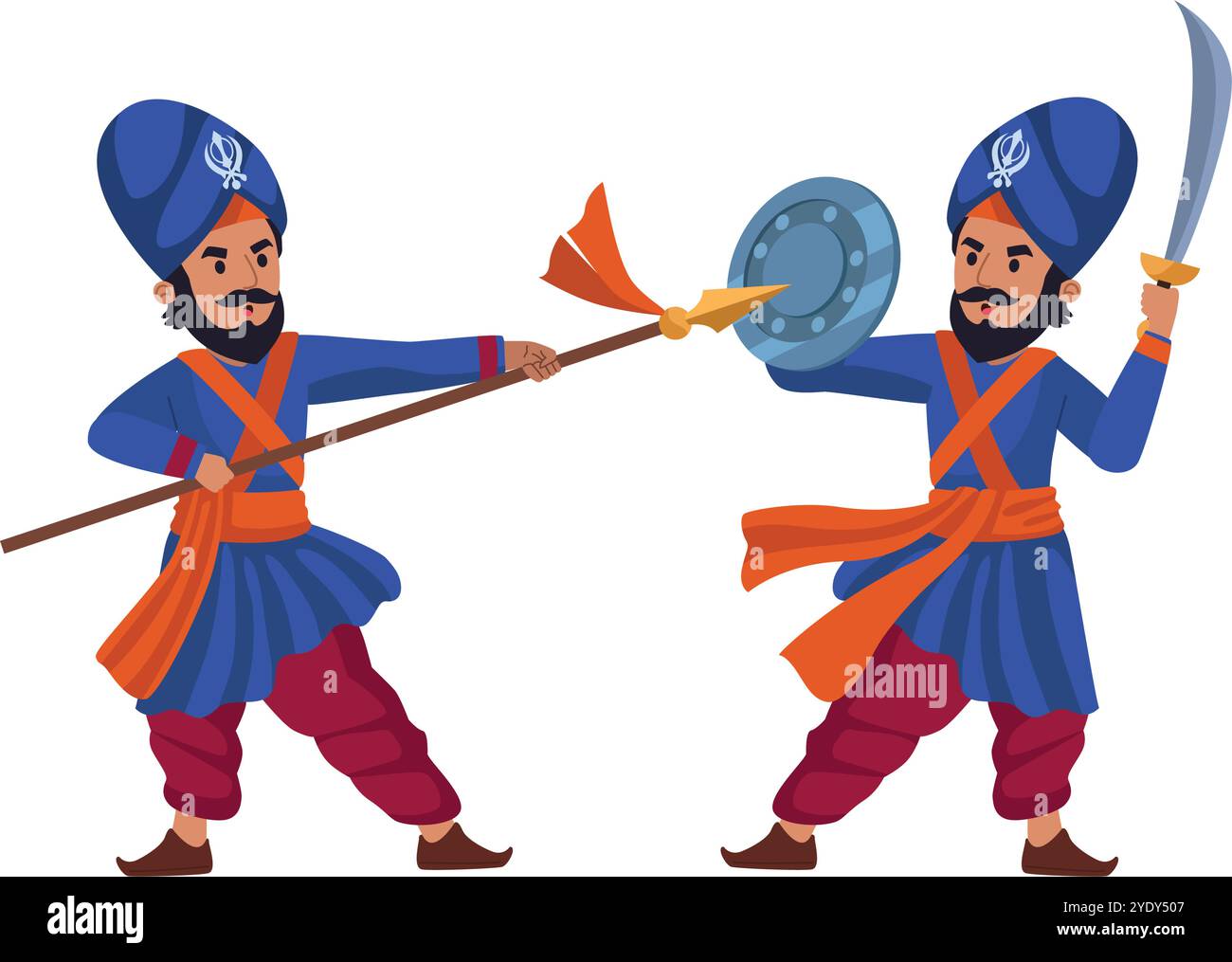 gatka traditional martial art by nihang sikhs Stock Vector Image & Art ...