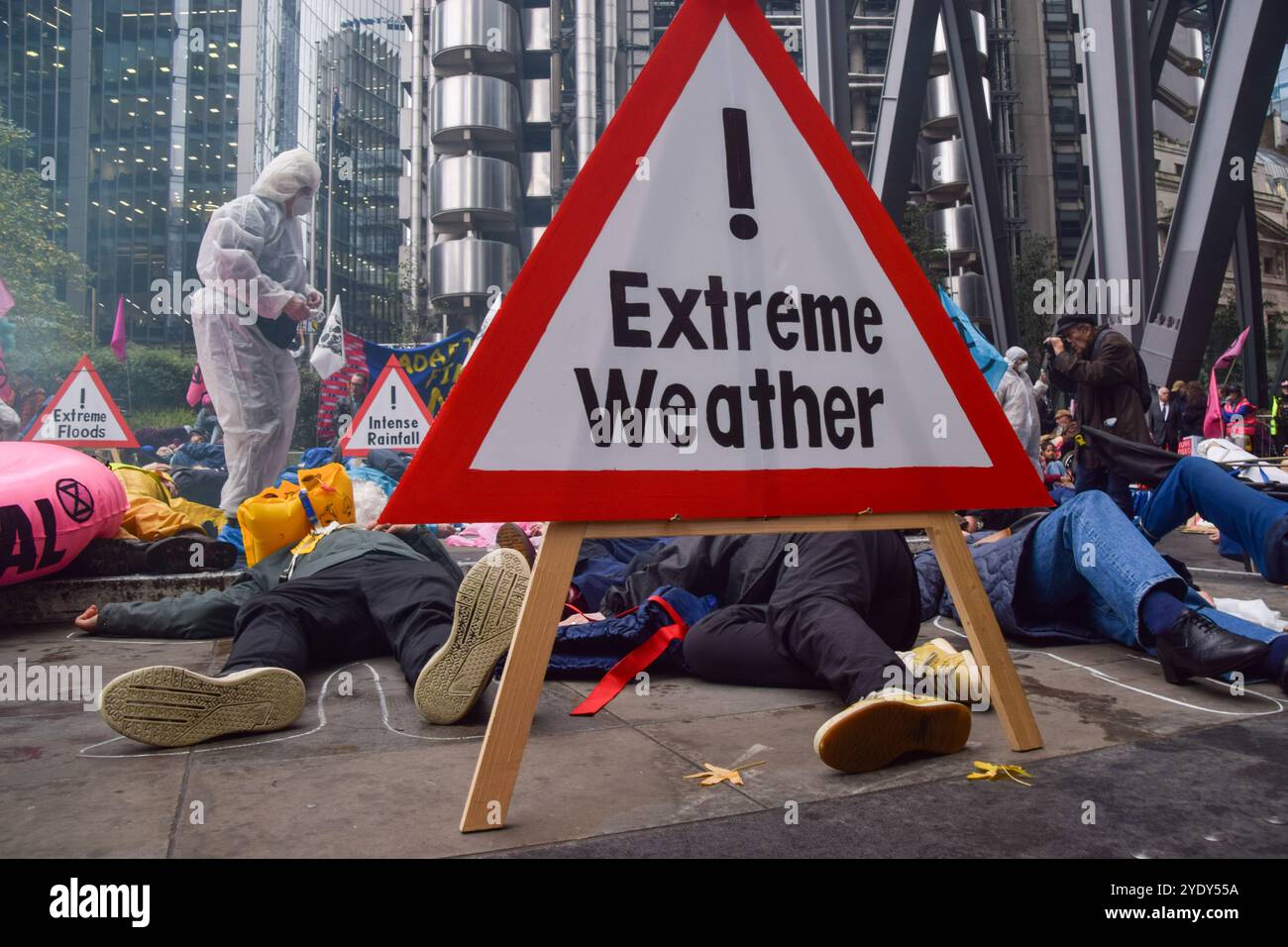 London, UK. 28th October 2024. Extinction Rebellion activists stage a ...