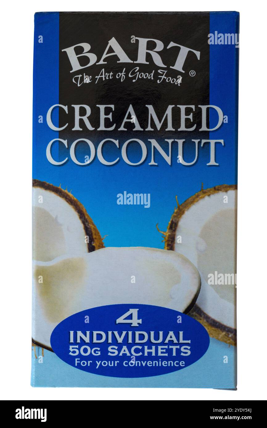 Pack of Bart Creamed Coconut isolated on white background - 4 ...
