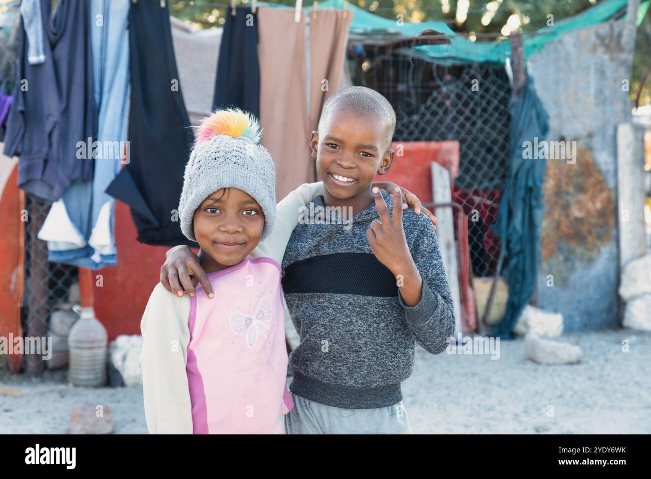 ghetto life, children playing in the township, south Africa informal ...