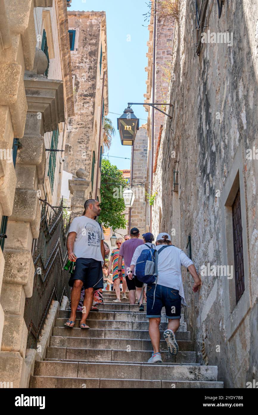 Dubrovnik Croatia,Old Town Stari Grad Ragusa Walled City,Ulica od ...