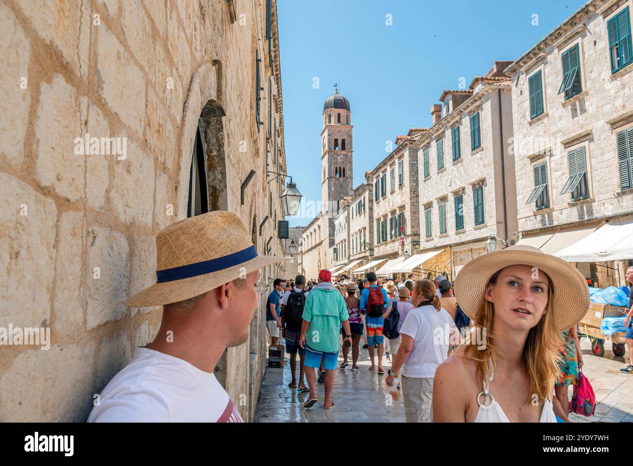 Dubrovnik Croatia,Old Town Stari Grad Ragusa Walled City,Stradun Placa ...