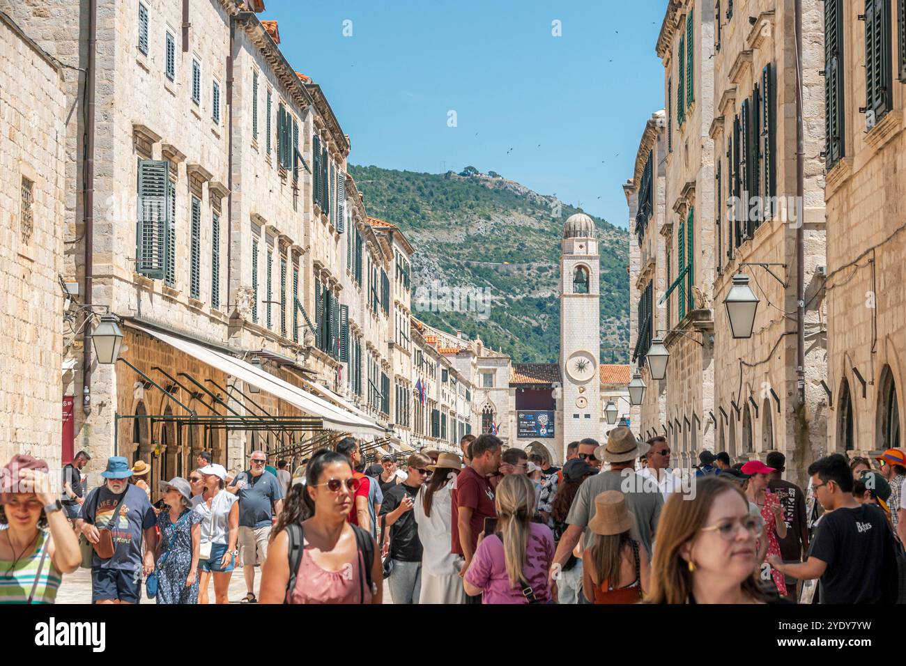 Dubrovnik Croatia,Old Town Stari Grad Ragusa Walled City,Stradun Placa ...