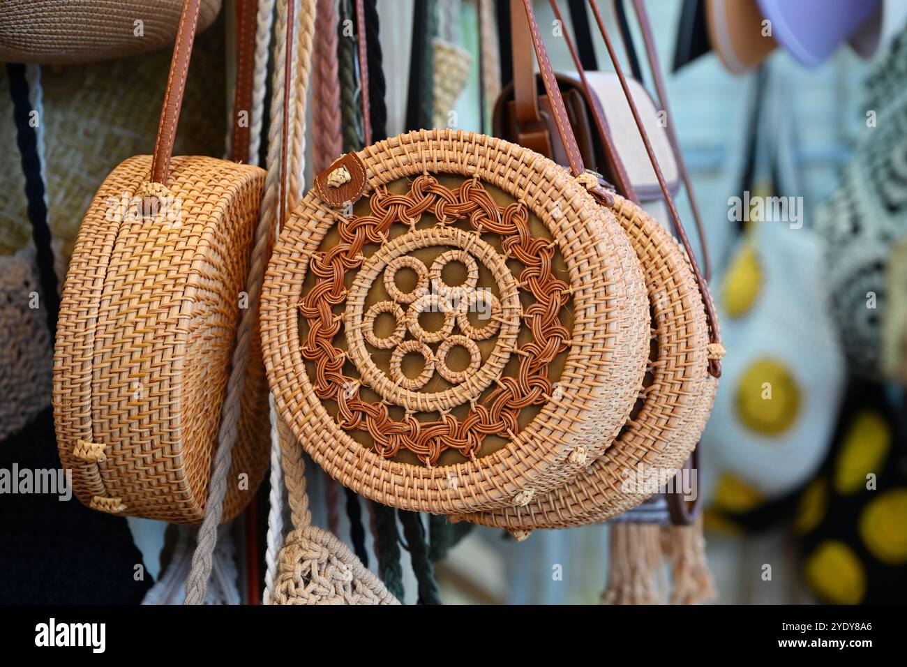 Handwoven rattan bag hi-res stock photography and images - Alamy