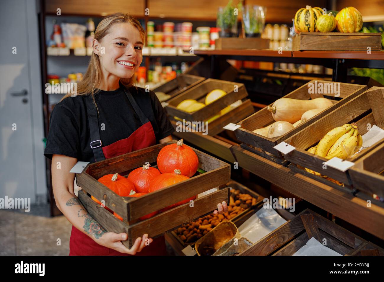 A Friendly Neighborhood Shopkeeper Offering Fresh and Colorful ...