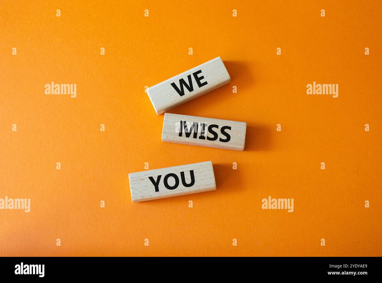We Miss you symbol. Concept words We Miss you on wooden blocks ...