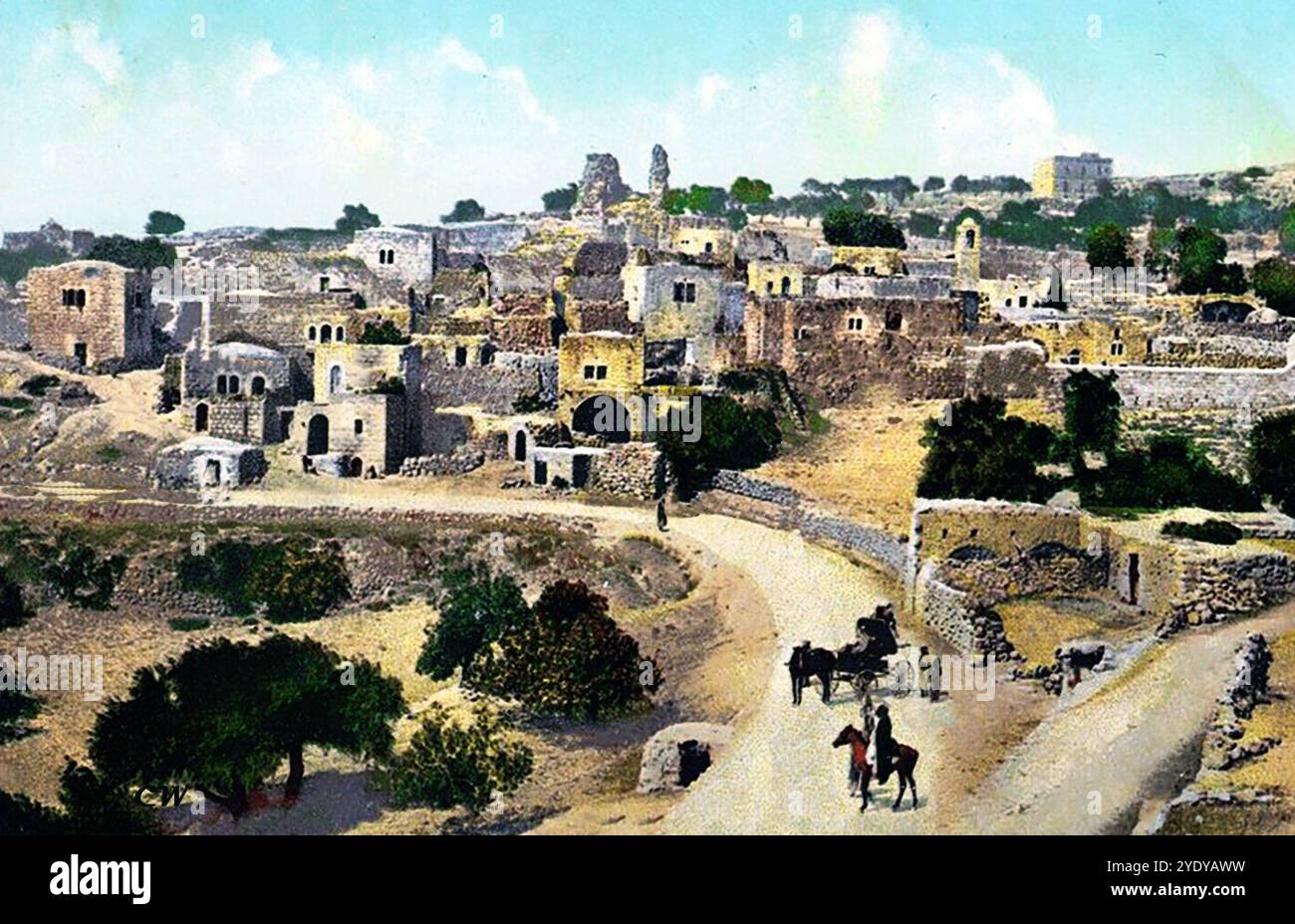 An old 1917 colour image of Bethany (The name "Bethany" is not used by ...