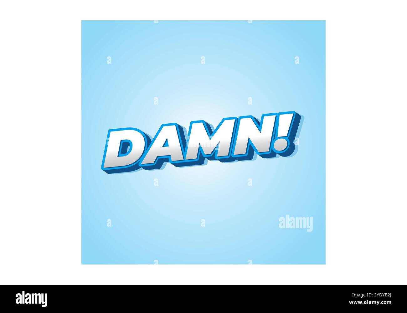 Damn. Text effect design with modern color and 3D look Stock Vector ...