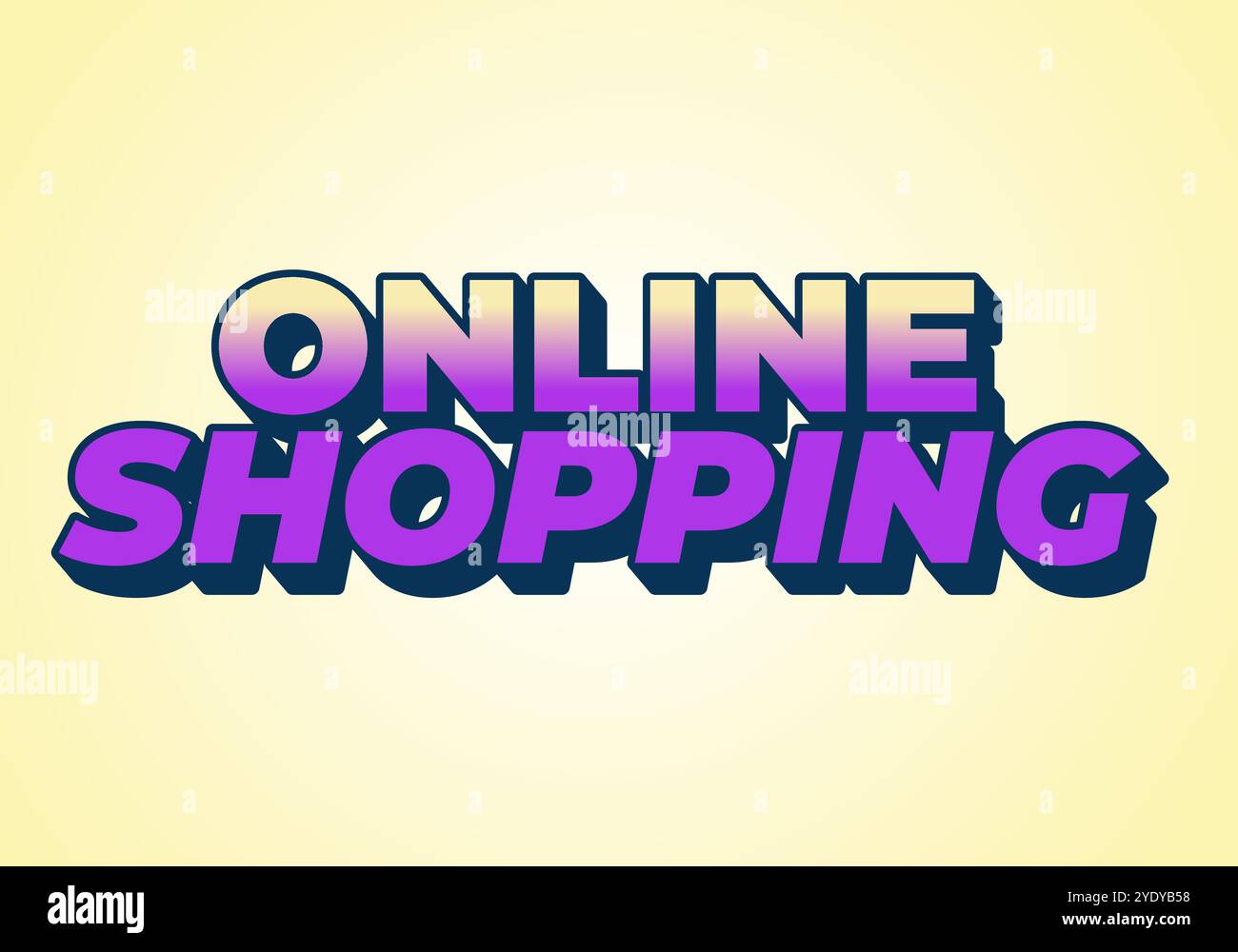 Online shopping. Text effect design with good colors and 3D looks Stock ...