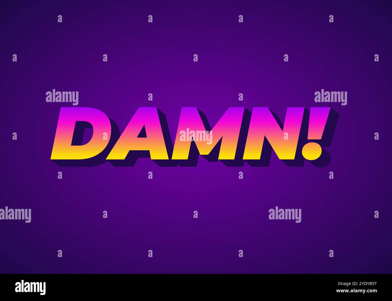 Damn. Text effect design with modern color and 3D look Stock Vector ...