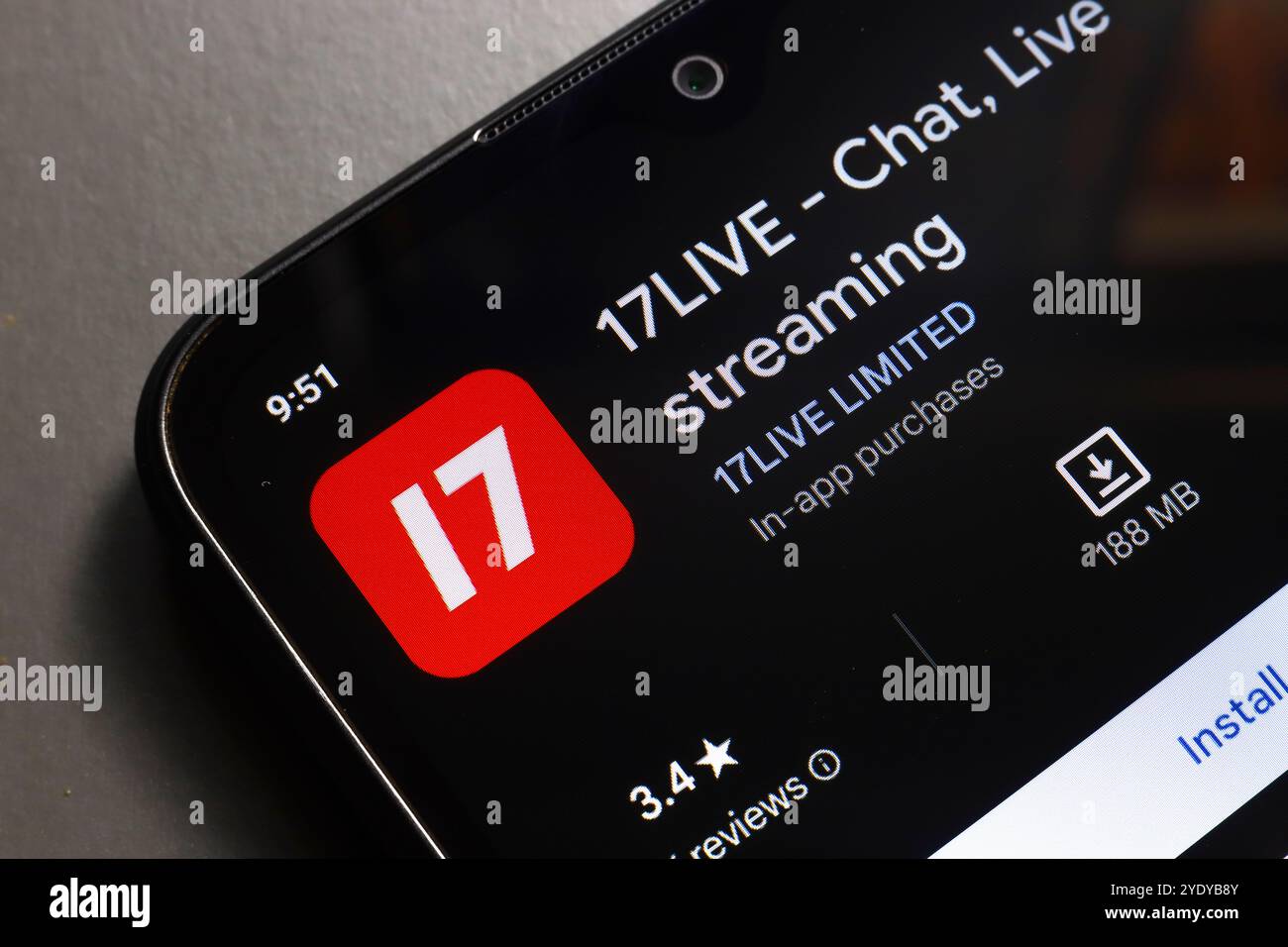 October 29, 2024, Portugal. In this photo illustration, the 17LIVE app ...