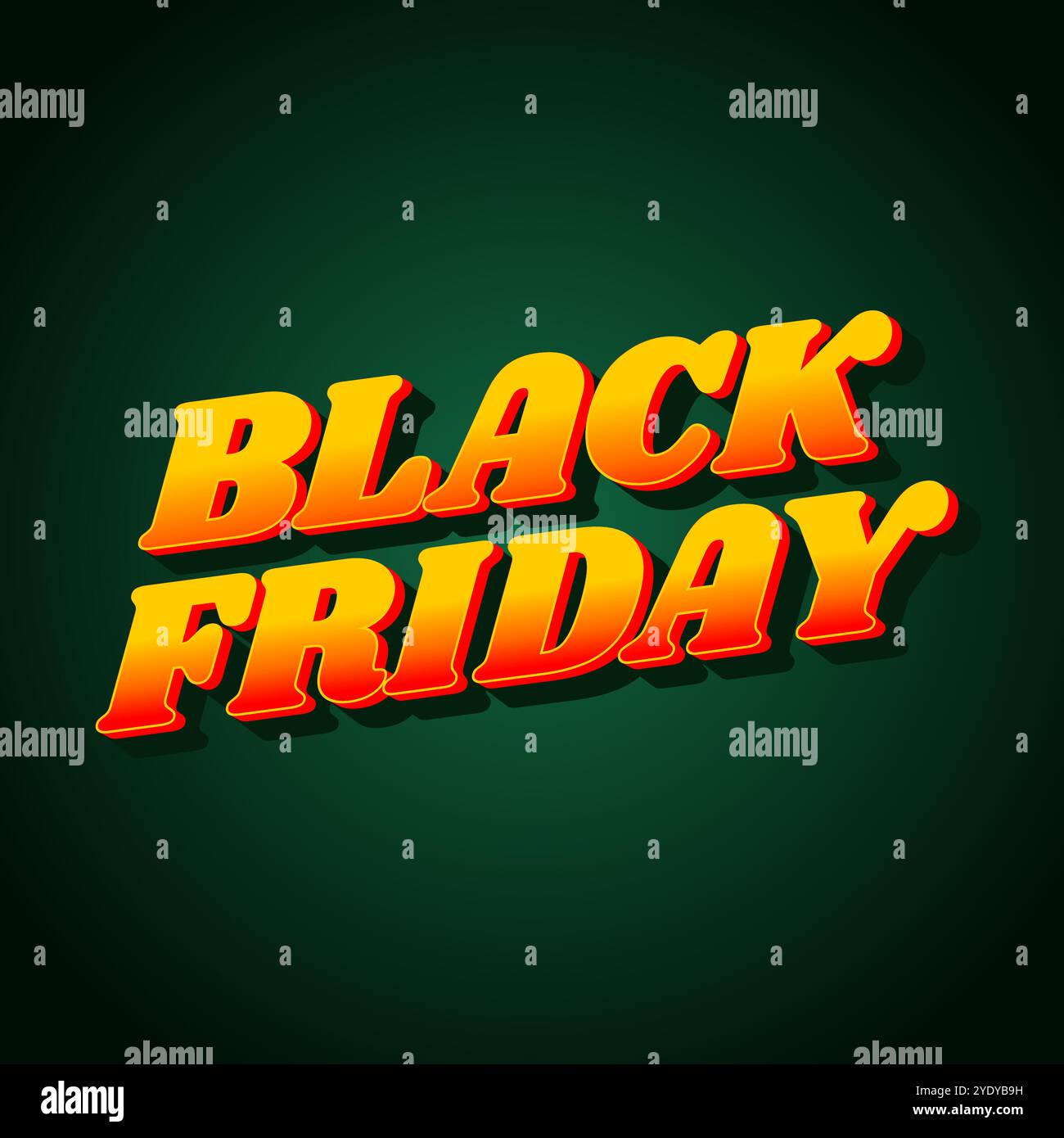 Black friday. Text effect design in full colors with three dimensions ...