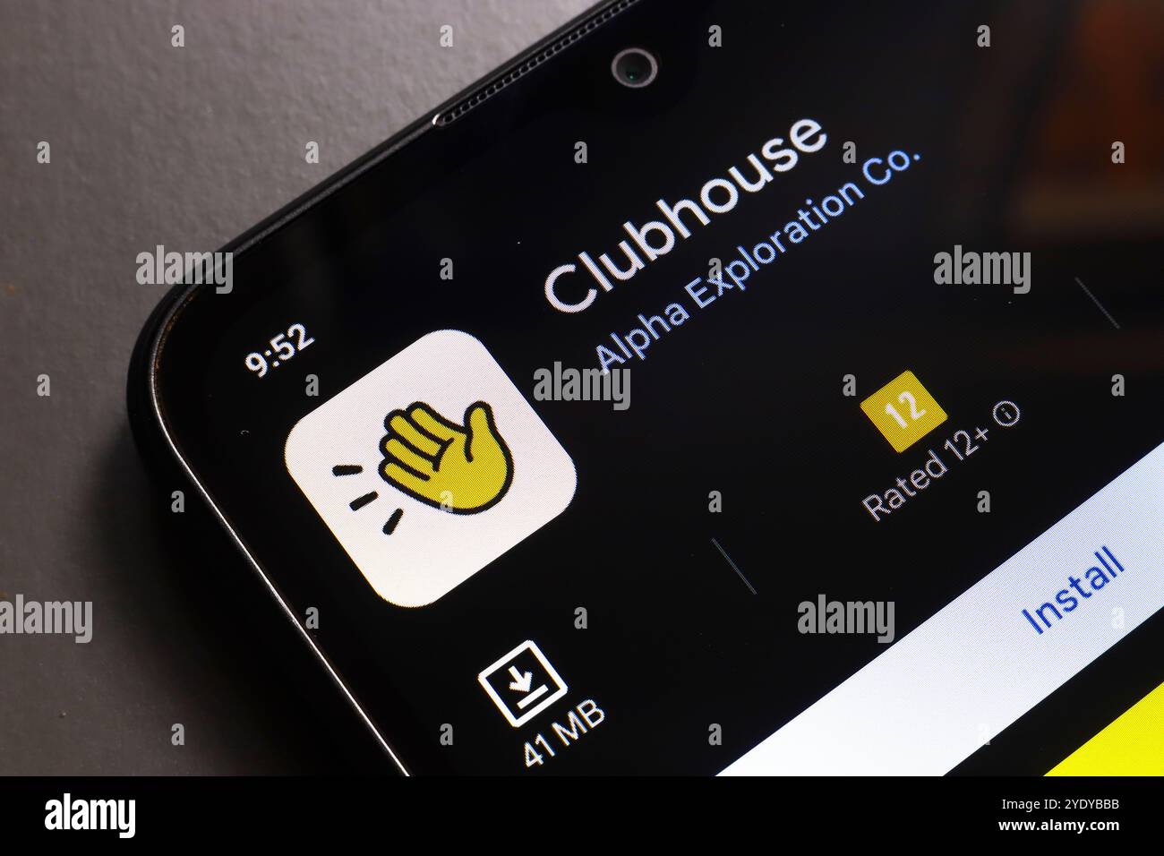 October 29, 2024, Portugal. In this photo illustration, the Clubhouse ...