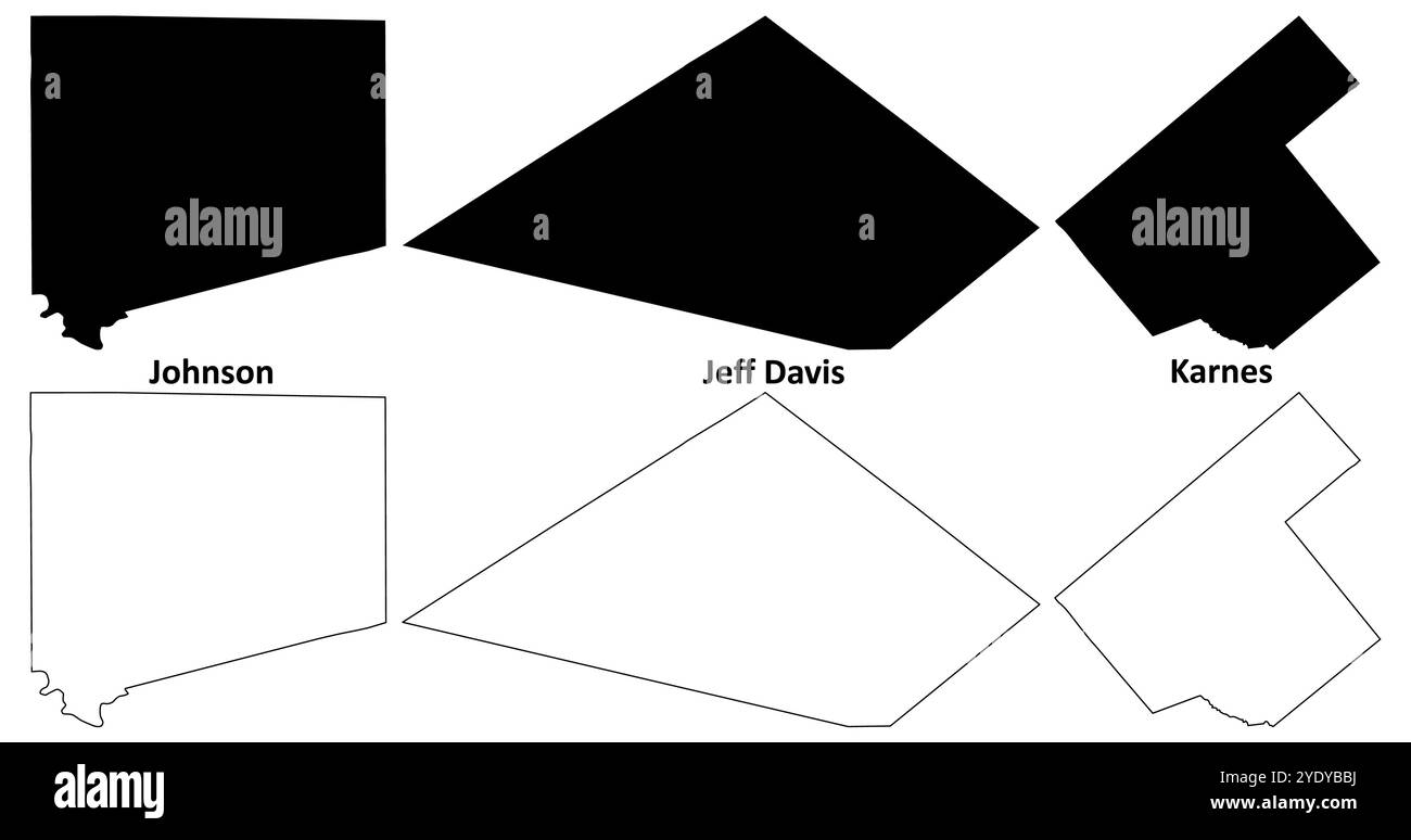 Vector map of jeff davis Cut Out Stock Images & Pictures - Alamy
