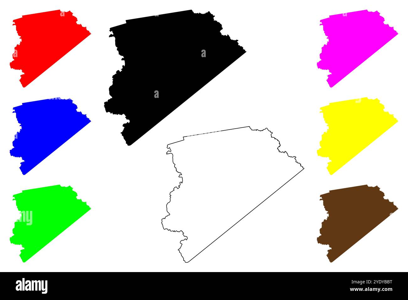 Crockett outline map hi-res stock photography and images - Alamy