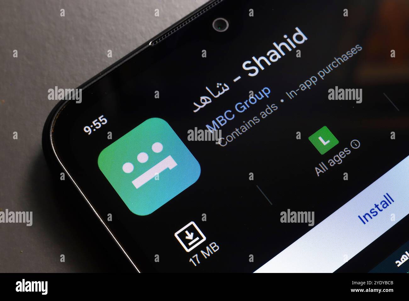 October 29, 2024, Portugal. In this photo illustration, the Shahid app ...