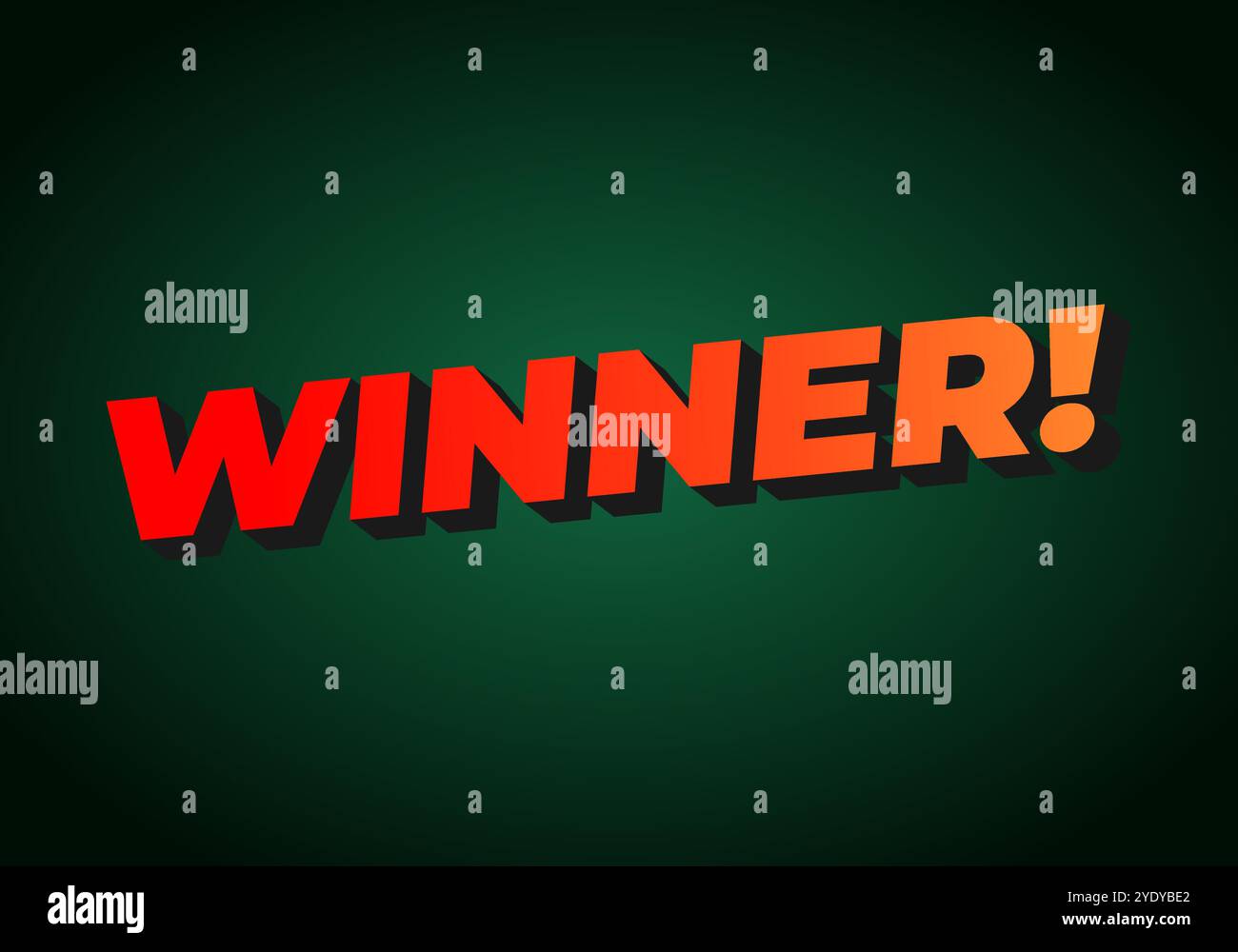 Winner. Text effect design with modern color in 3D style Stock Vector ...