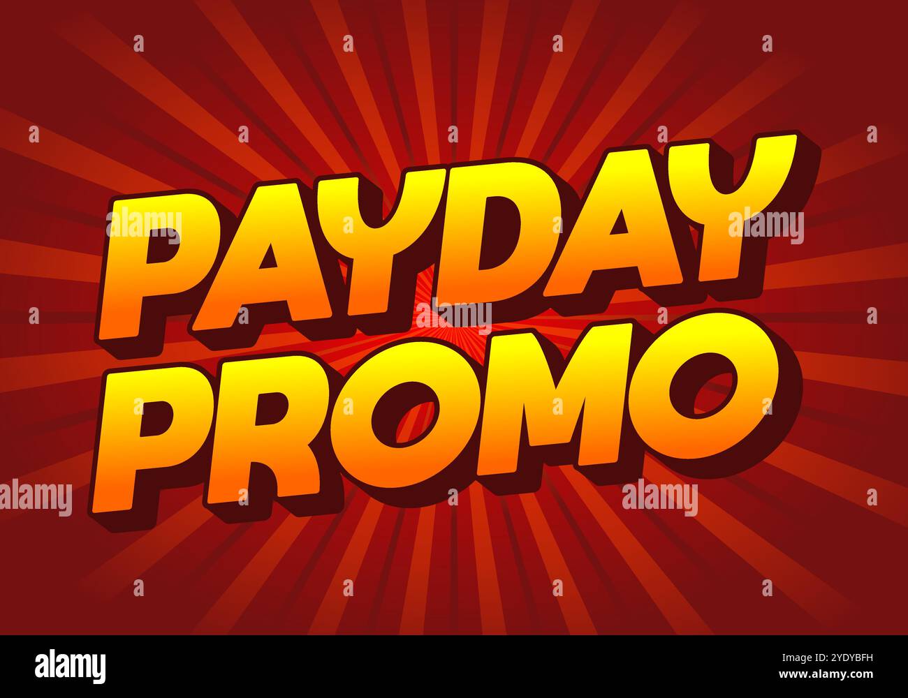 Promo day, text effect design in 3 dimensions style with modern colors ...