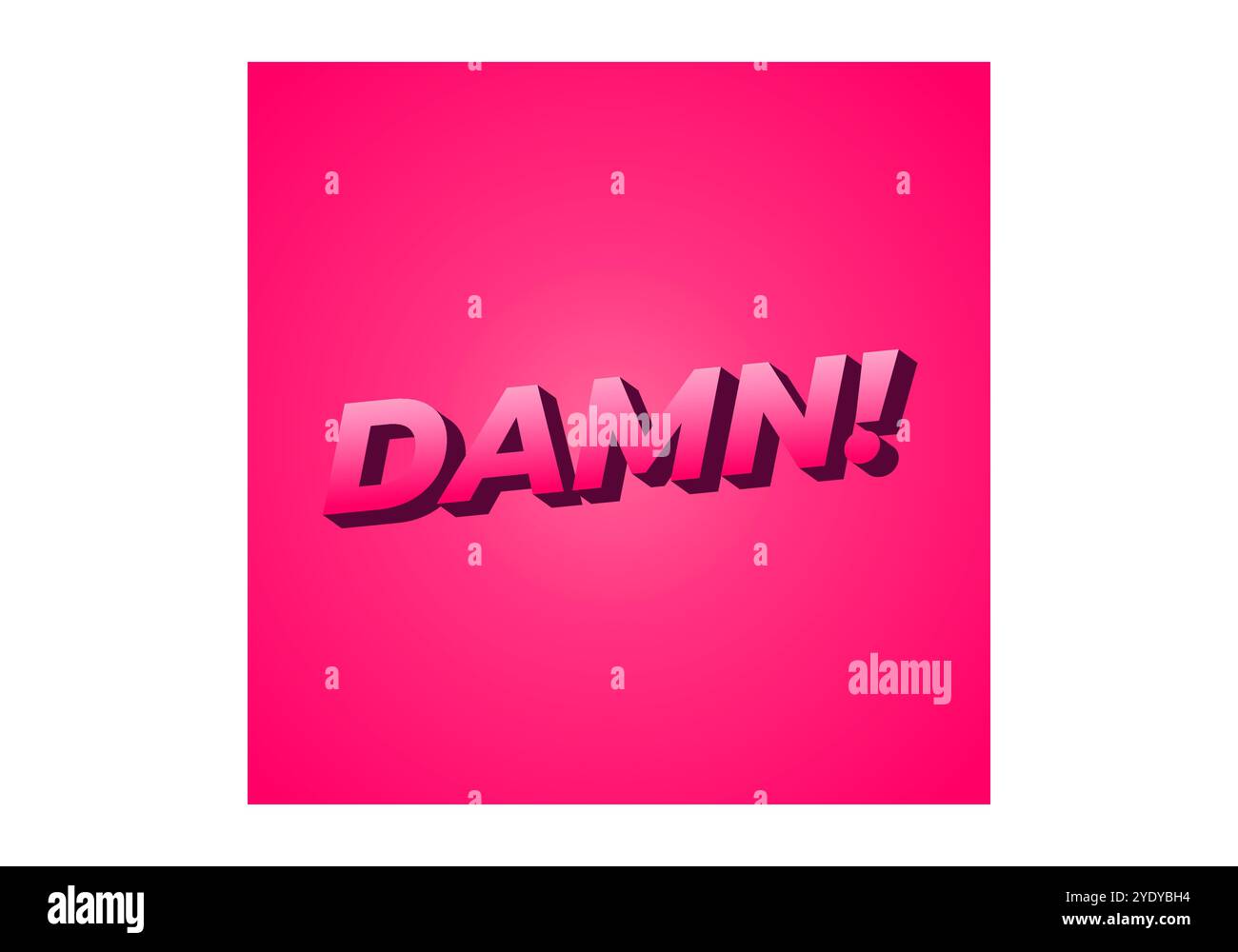 Damn. Text effect design with modern color and 3D look Stock Vector ...