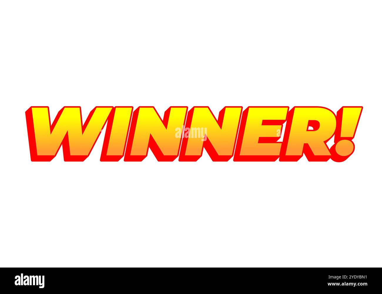 Winner. Text effect design with modern color in 3D style Stock Vector ...