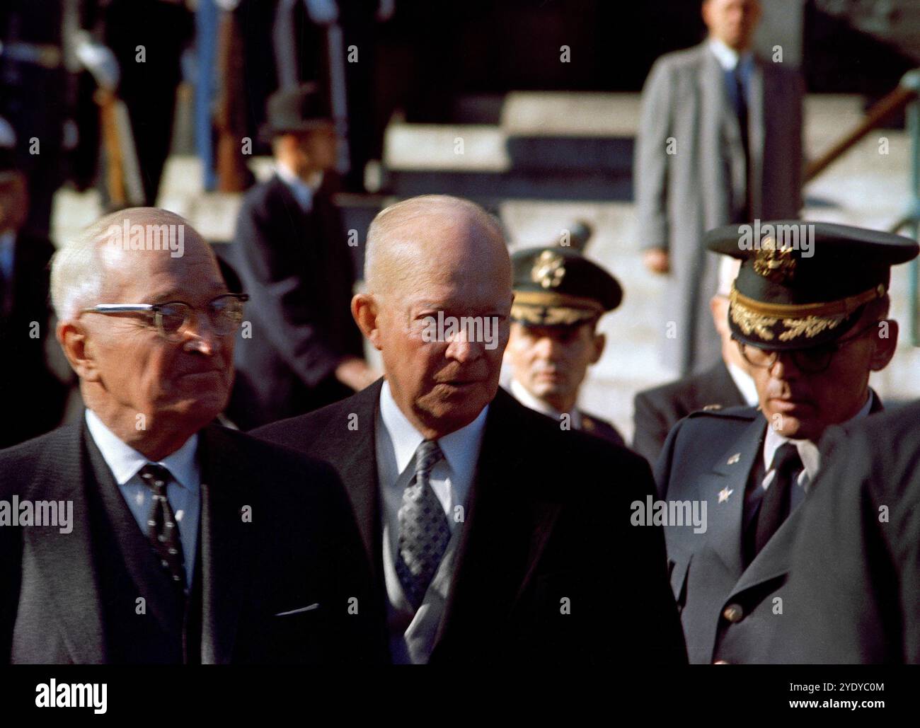 Former U.S. Presidents Harry S. Truman and General Dwight D. Eisenhower ...
