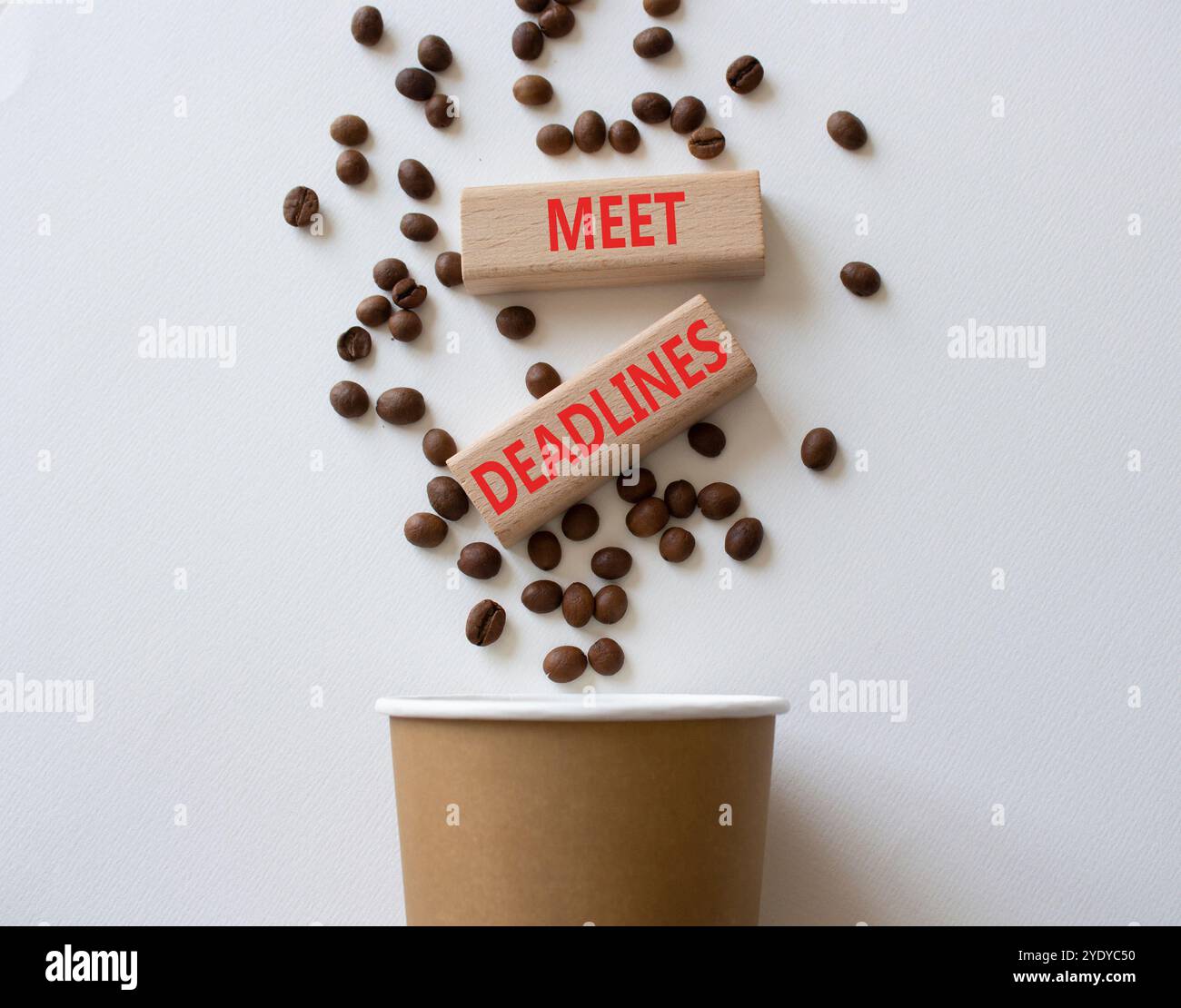 Meet Deadlines symbol. Concept word Meet Deadlines on wooden blocks ...