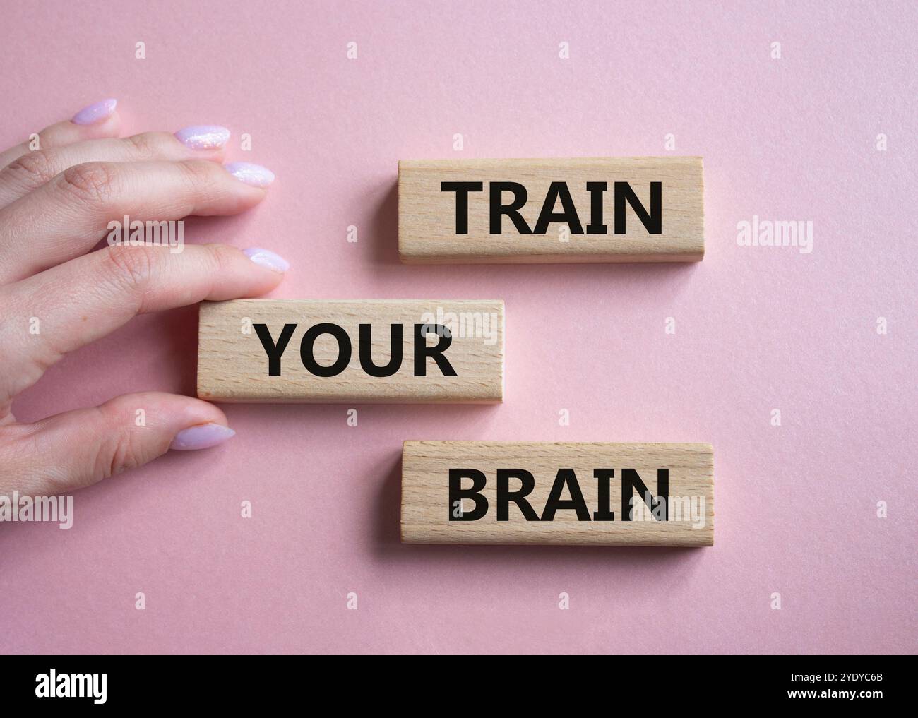 Train Your Brain symbol. Concept words Train Your Brain on wooden ...