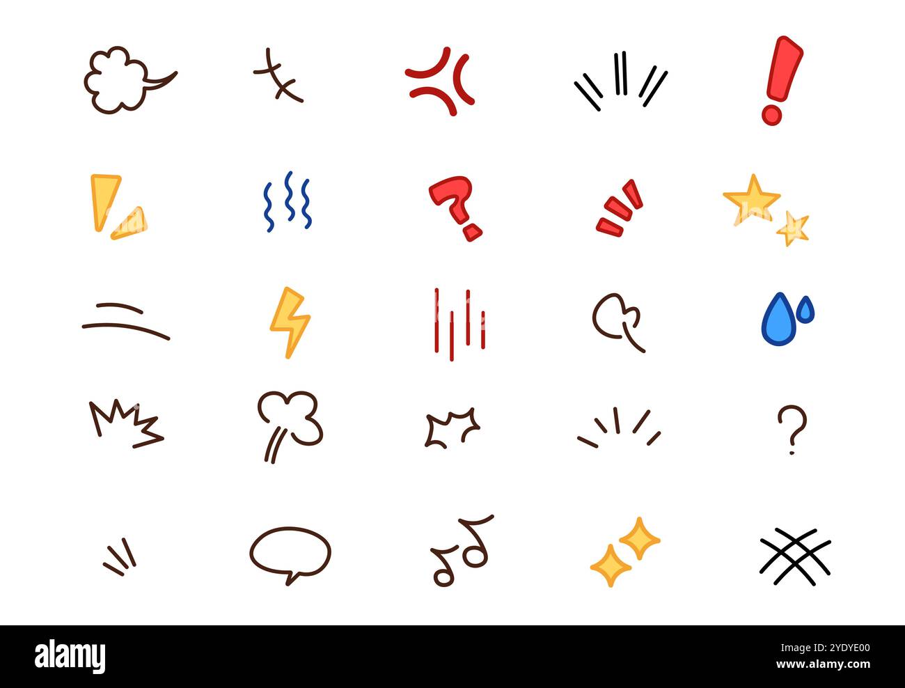 Movement effect. Comic emoji. Line hand draw arrow. Sketch motion icons ...
