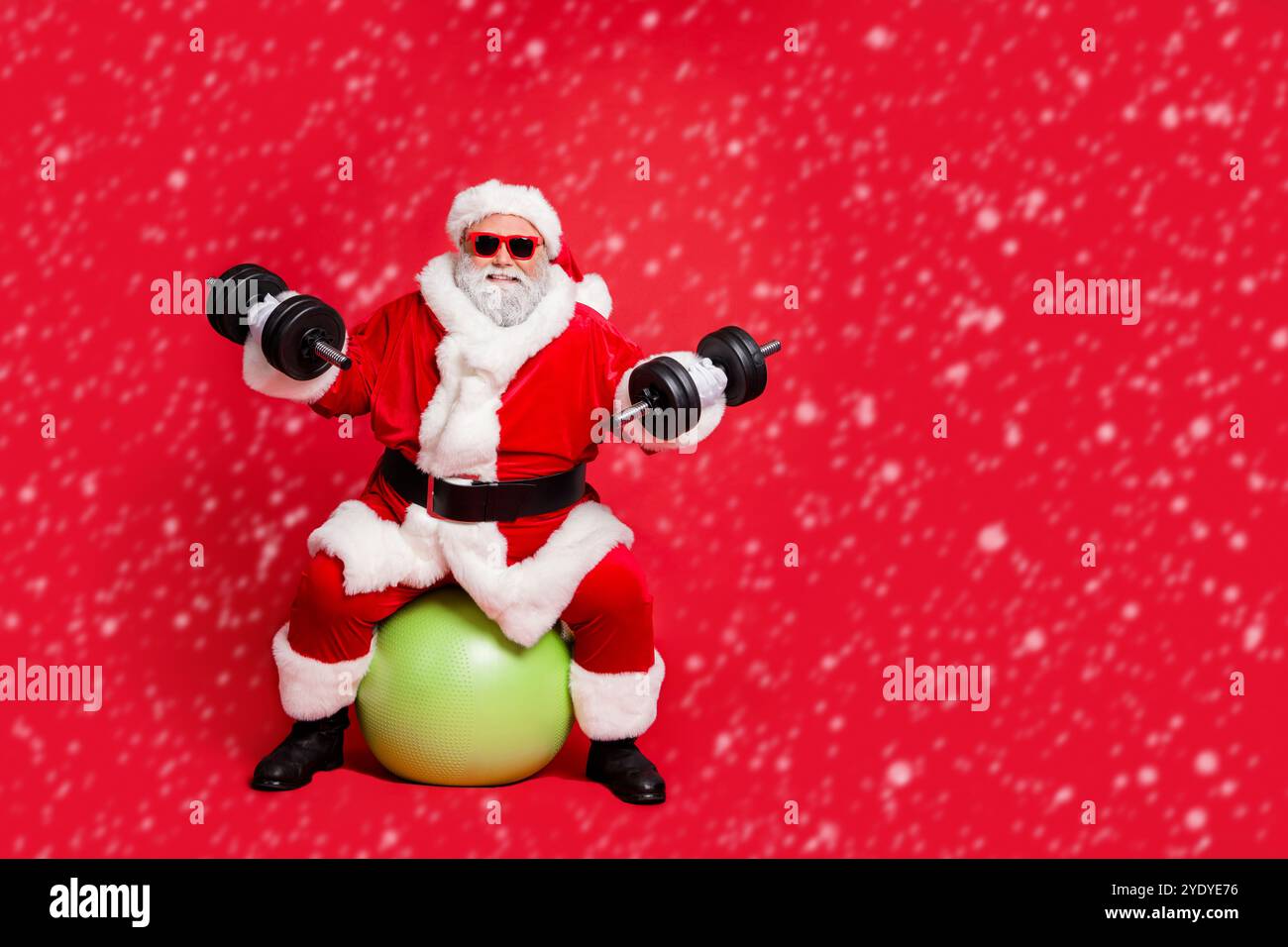 Full length body size view of his he cheerful funky fat overweight ...