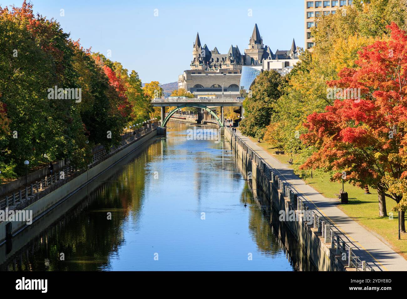 Rideau Canal in Ottawa, Canada during the autumn season with fall ...