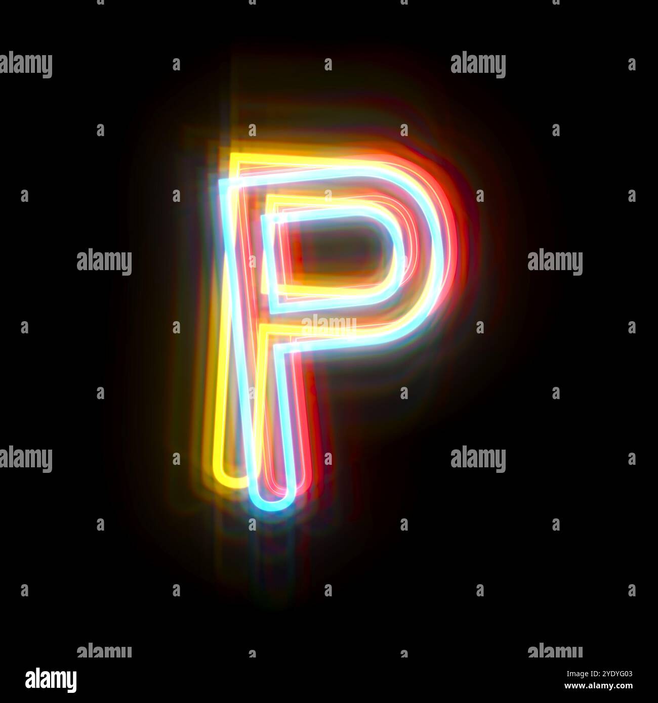 Three colors neon font hi-res stock photography and images - Alamy