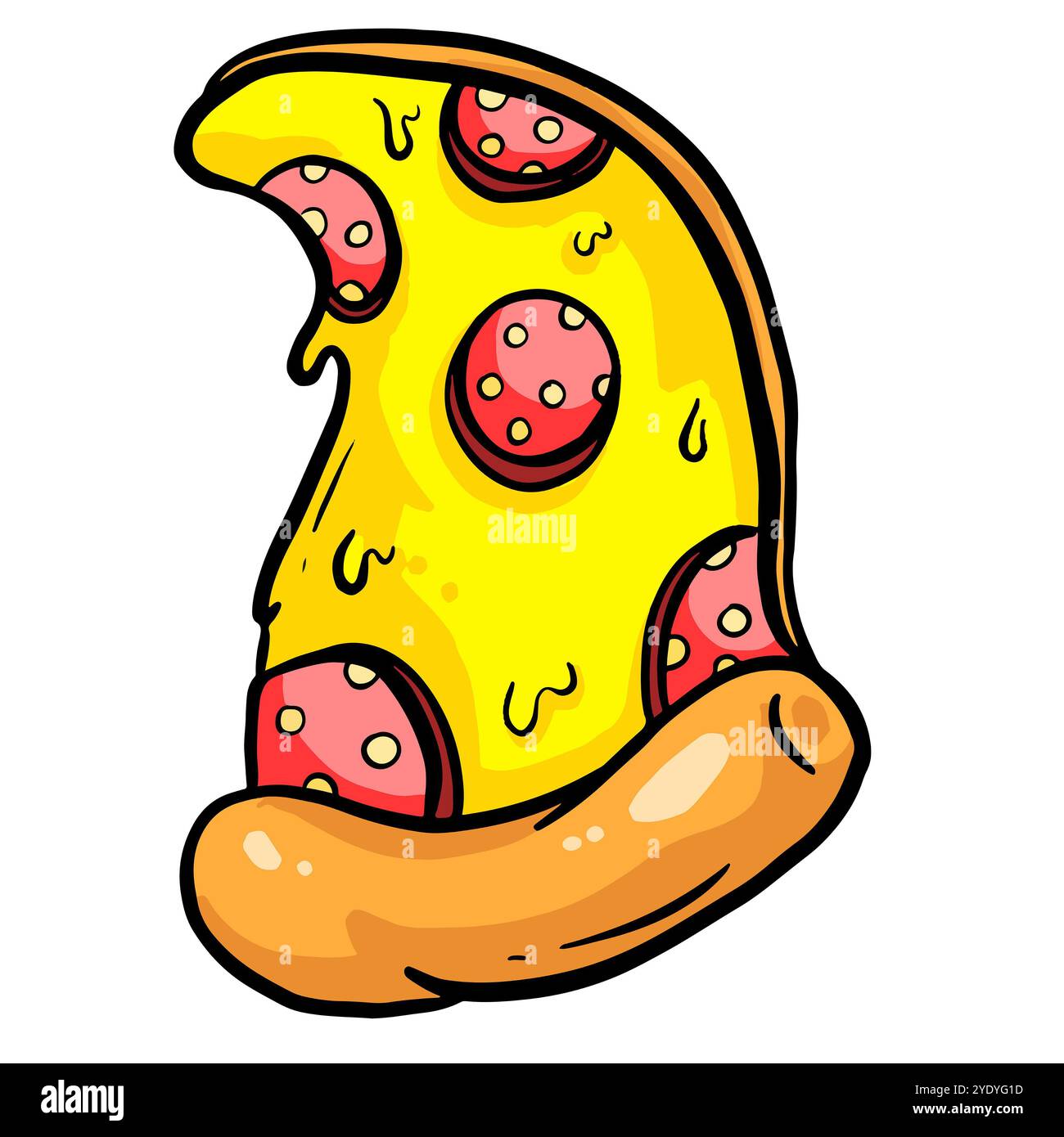 Cartoon pizza design Cut Out Stock Images & Pictures - Alamy