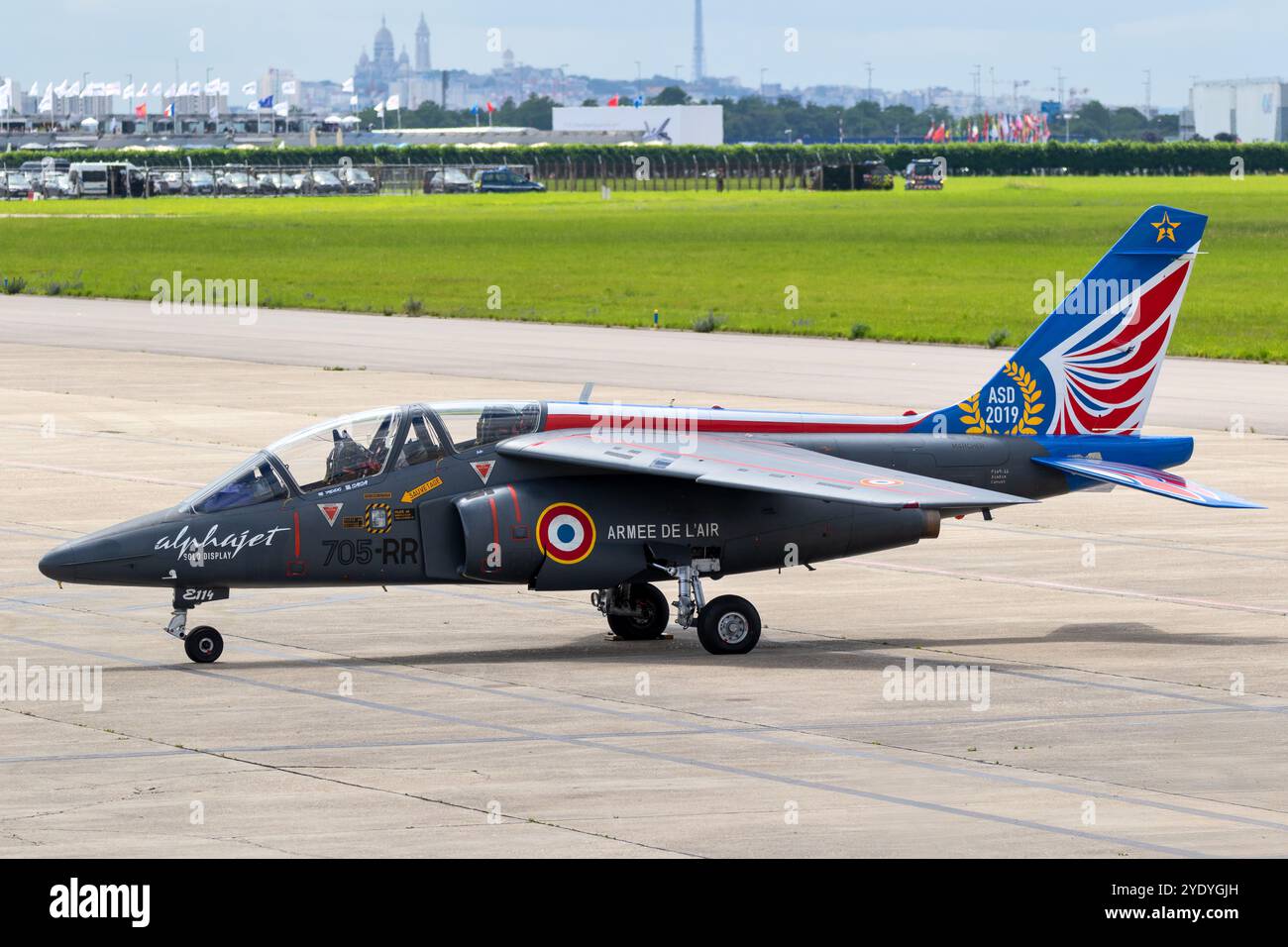French Air Force Dassault Dornier Alpha Jet aircraft on the tarmac of ...
