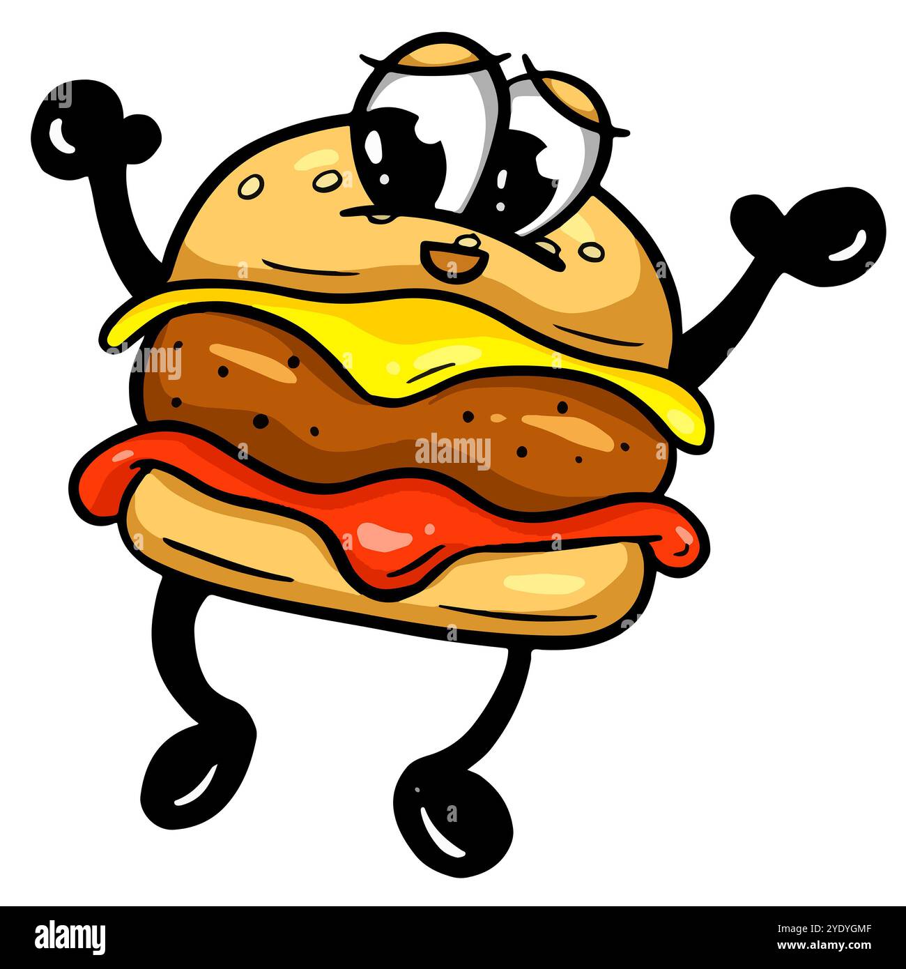 Cartoon burger illustration hi-res stock photography and images - Alamy
