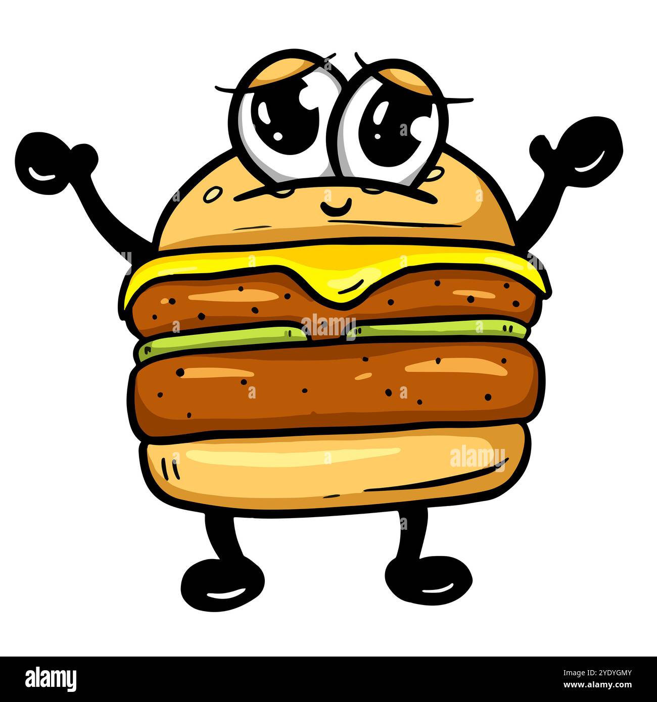 Cartoon burger illustration hi-res stock photography and images - Alamy
