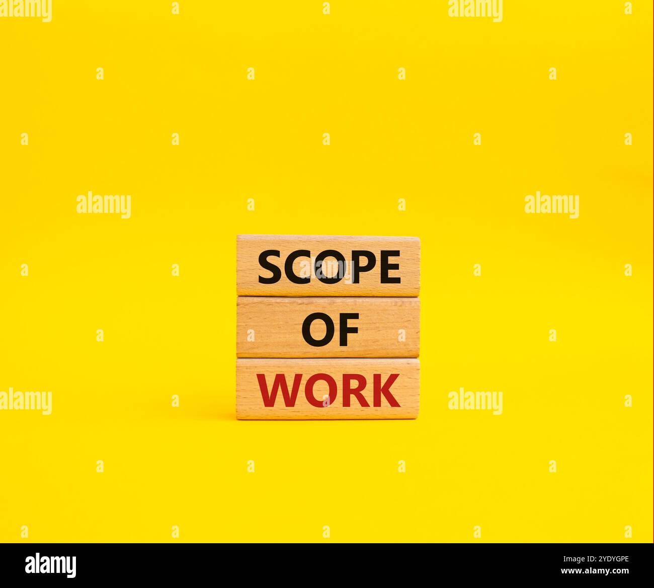 Scope of Work symbol. Concept words Scope of Work on wooden blocks ...