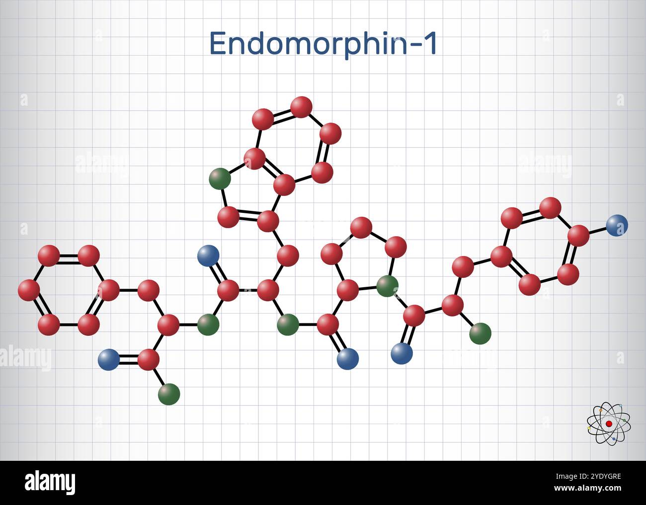 Endomorphin-1 (EM-1) molecule. Endogenous opioid peptide for pain ...
