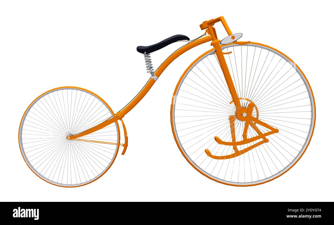 Treadle bicycle isolated on white background Stock Photo - Alamy