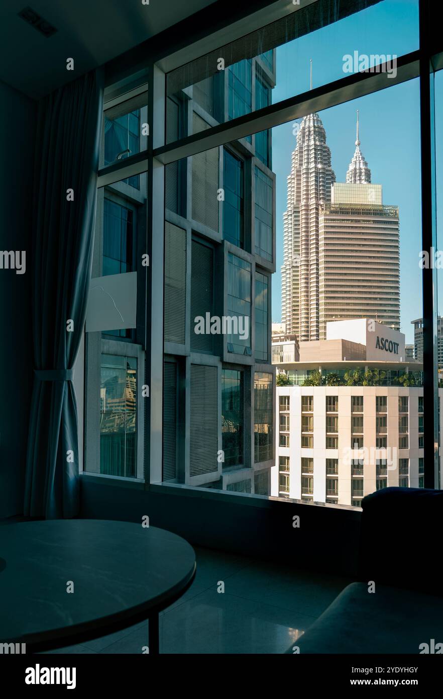 A view of Petronas Twin Towers from the apartment window Stock Photo ...